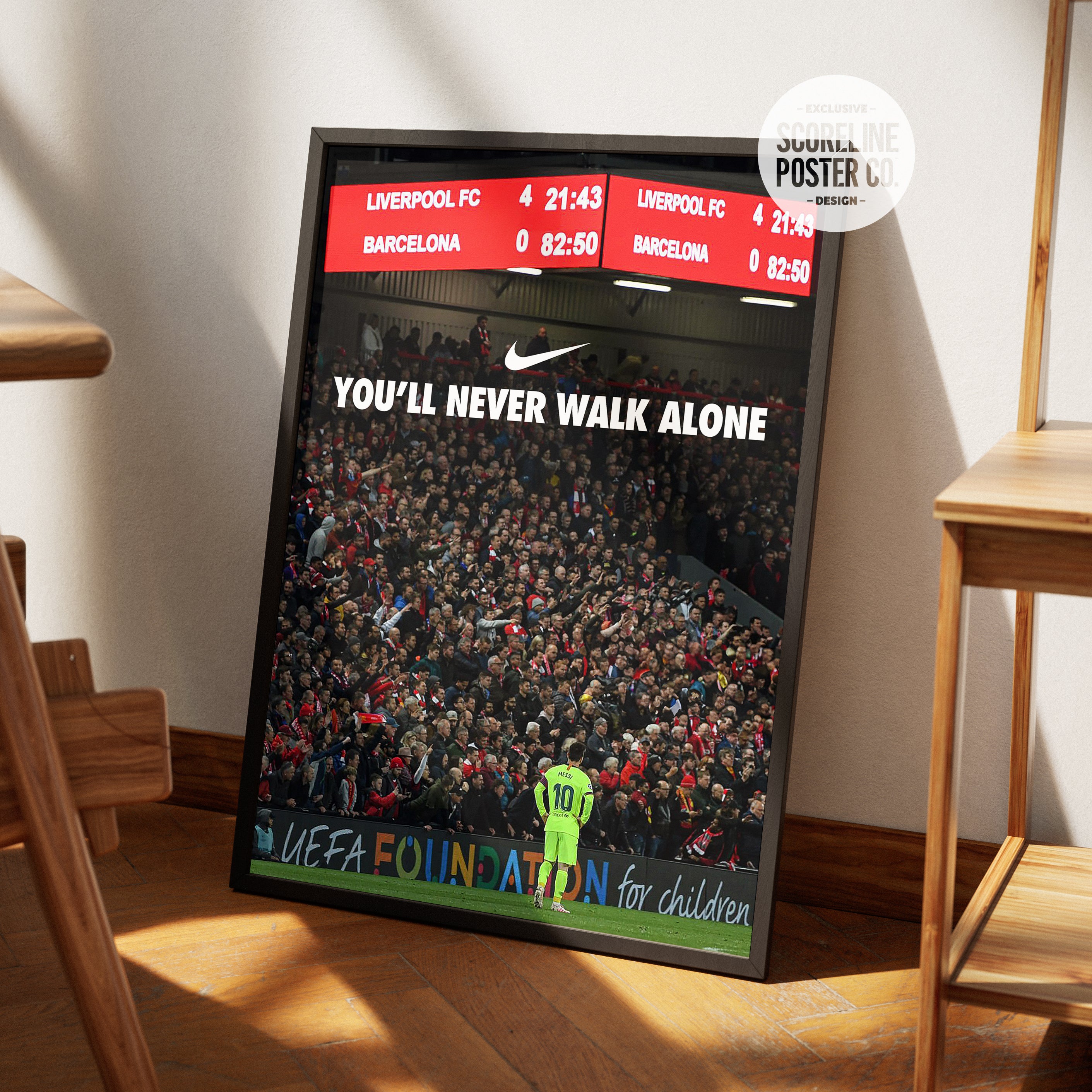 Liverpool 'YNWA' Poster – ScorelinePosterCo