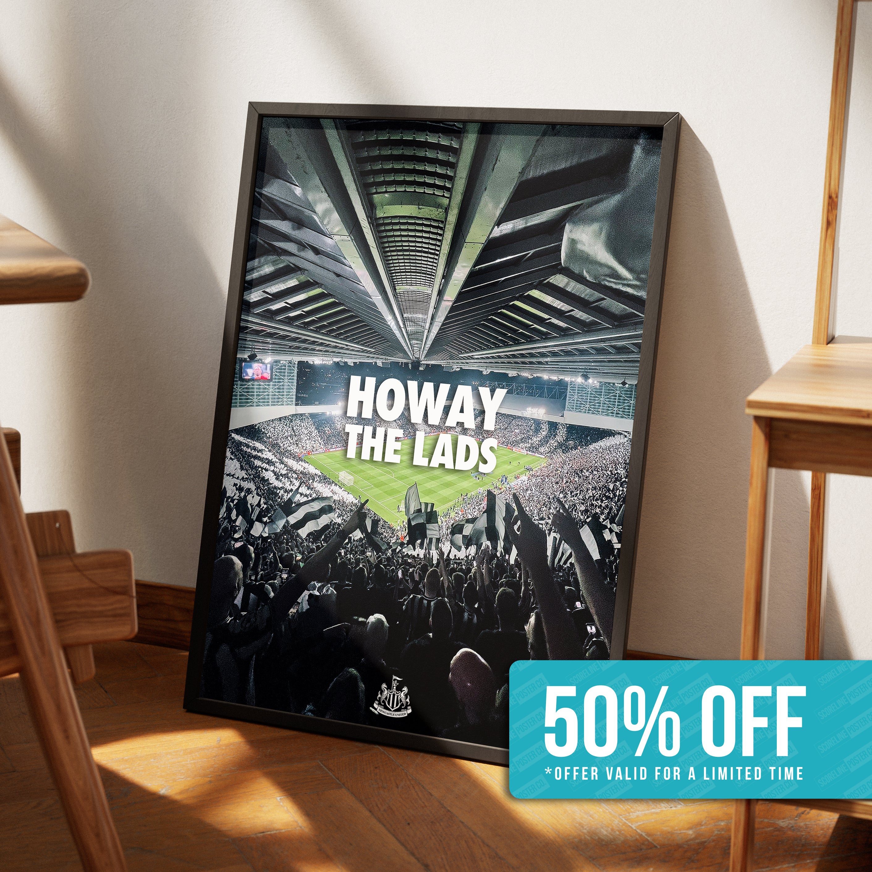 St James Park 'Howay The Lads' Poster – ScorelinePosterCo