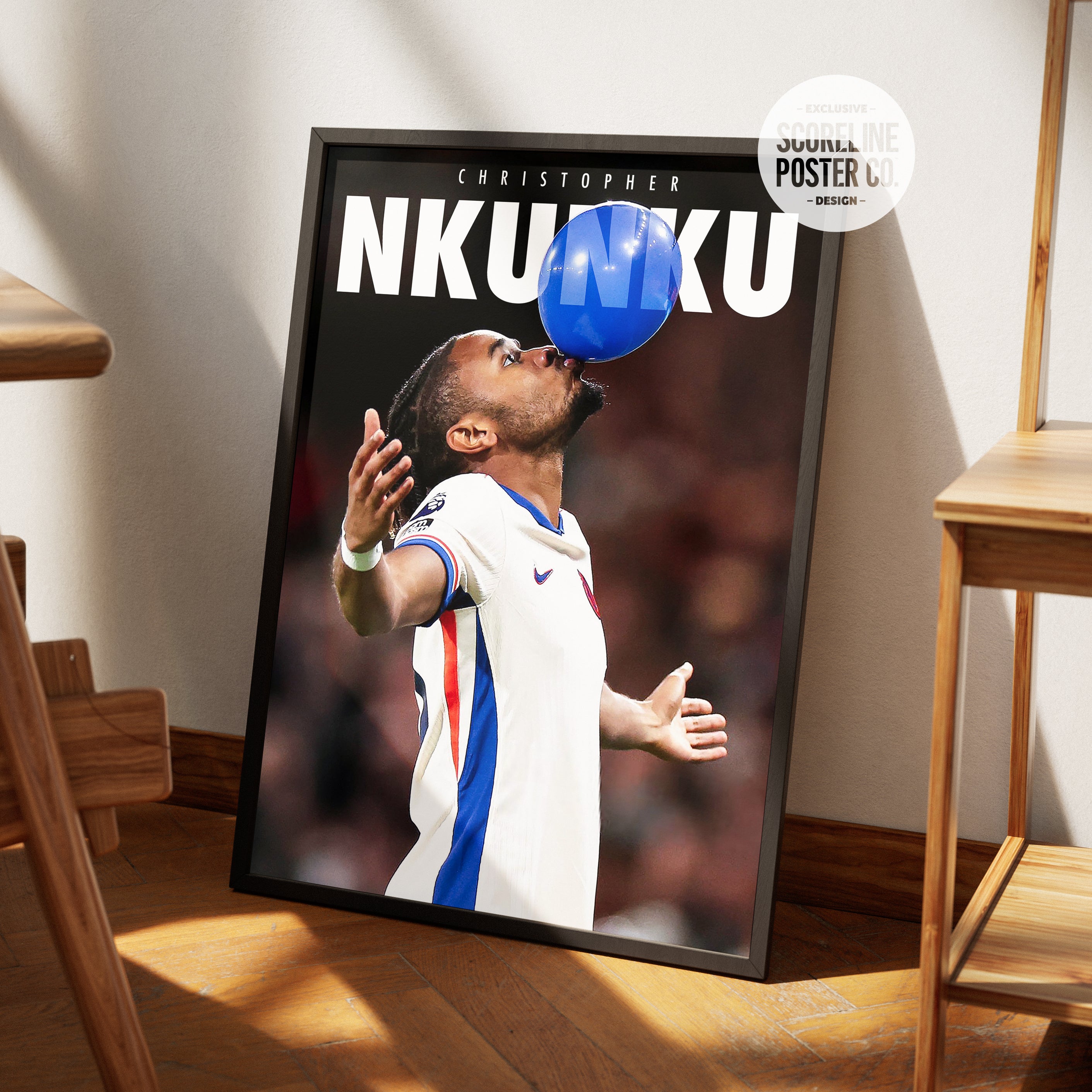Christopher Nkunku 'Balloon' Poster – ScorelinePosterCo