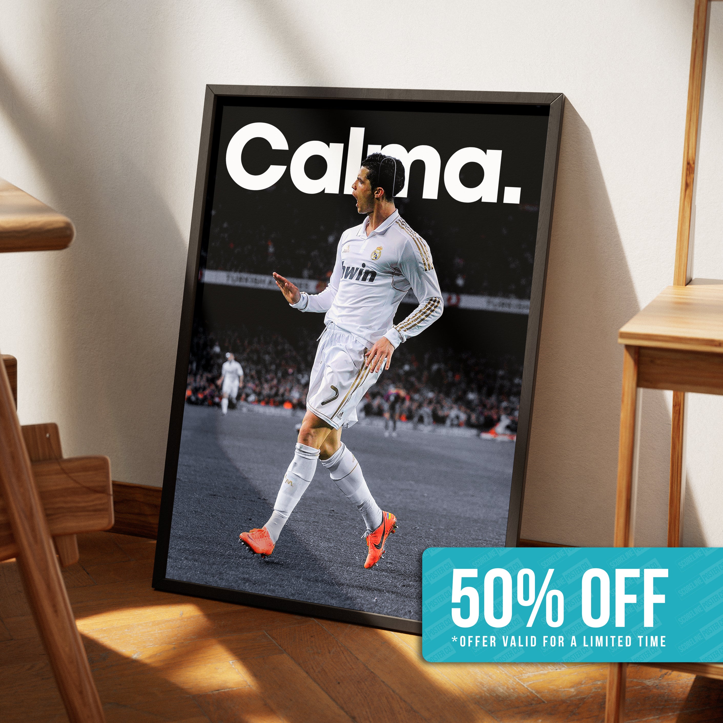 Cristiano Ronaldo 'Calma' Poster – ScorelinePosterCo