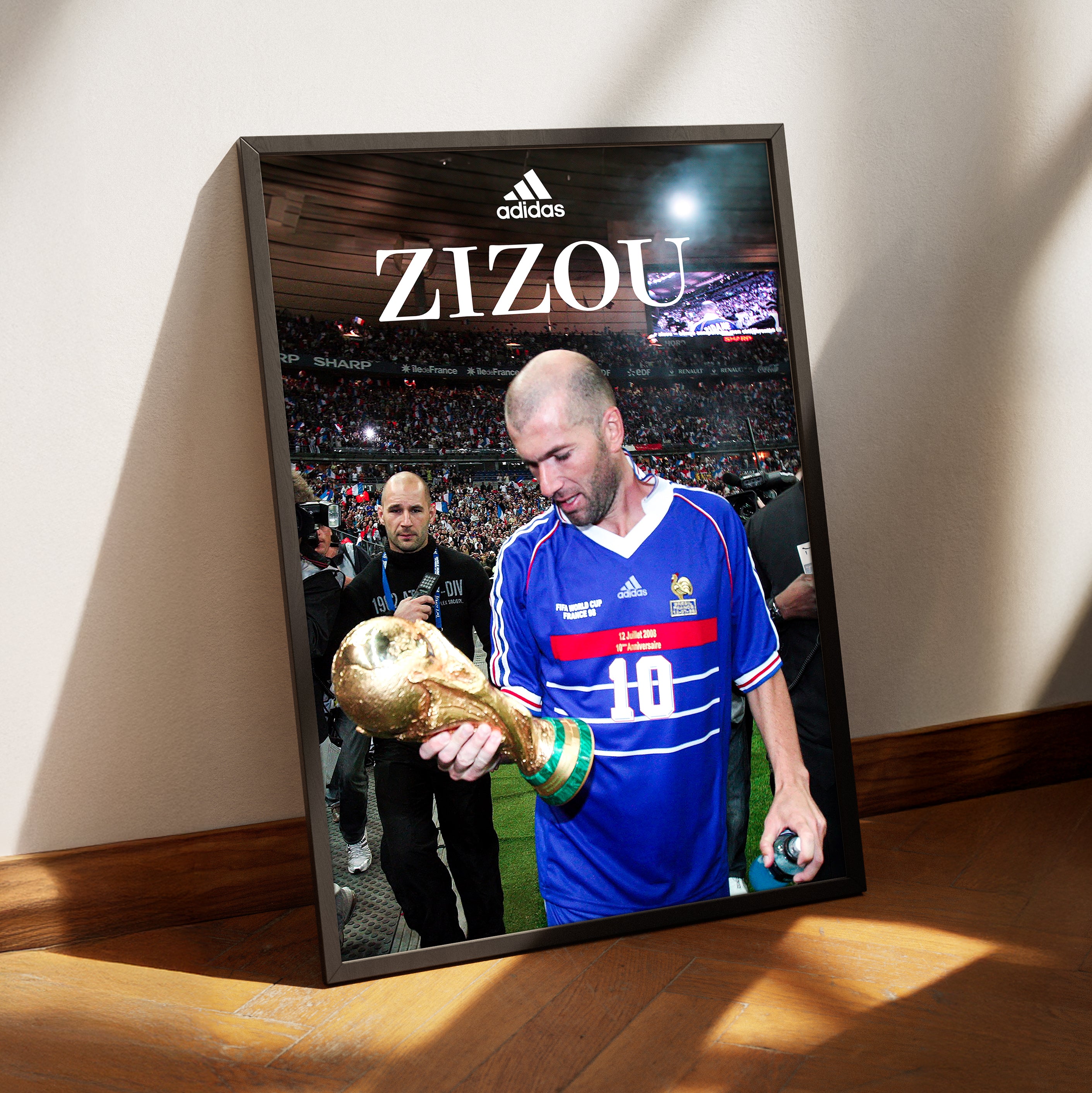 Zinedine Zidane 'World Cup' Poster – ScorelinePosterCo